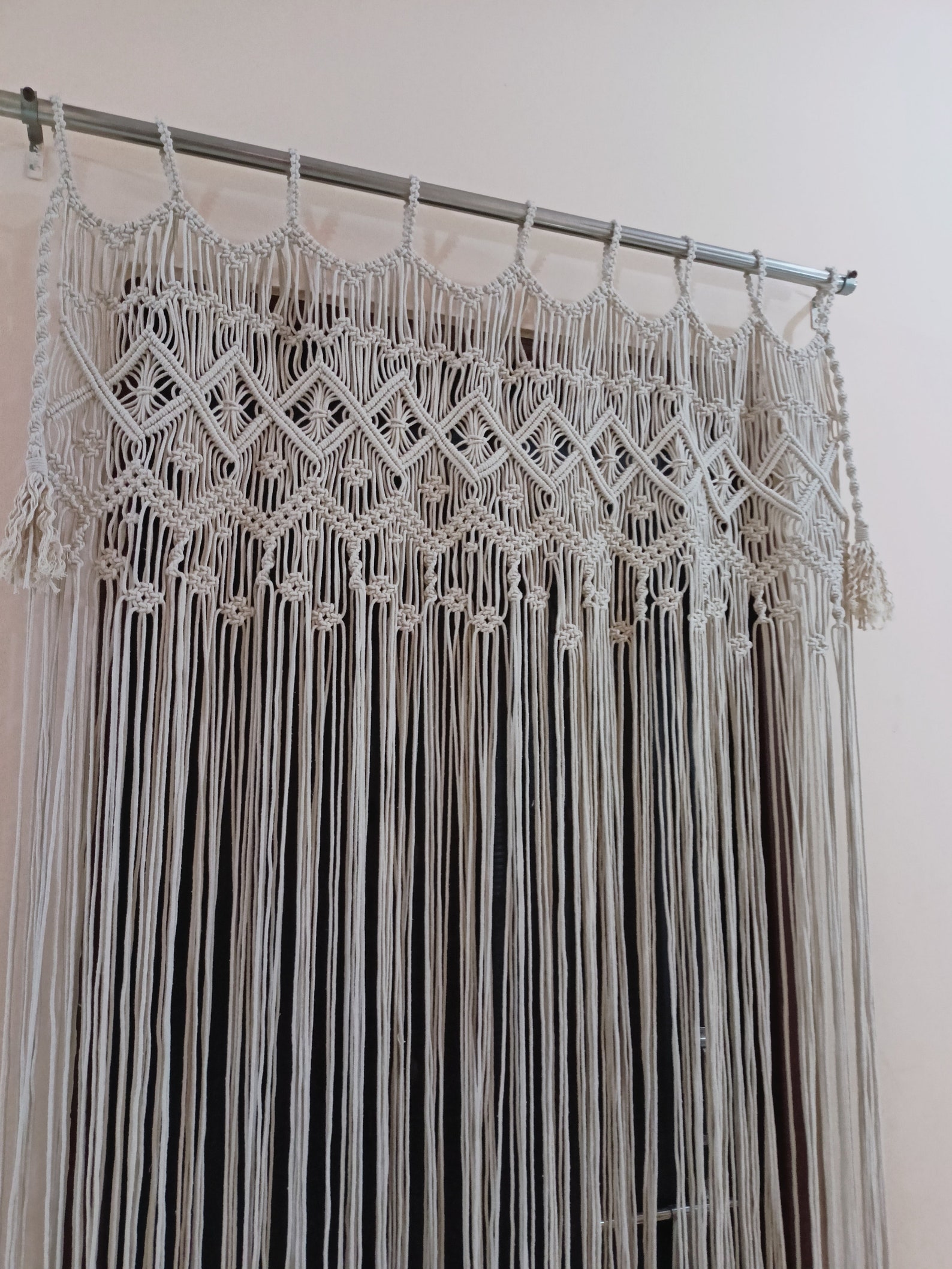 Macrame Curtain Macrame Door Curtain Macrame Backdrop - Etsy