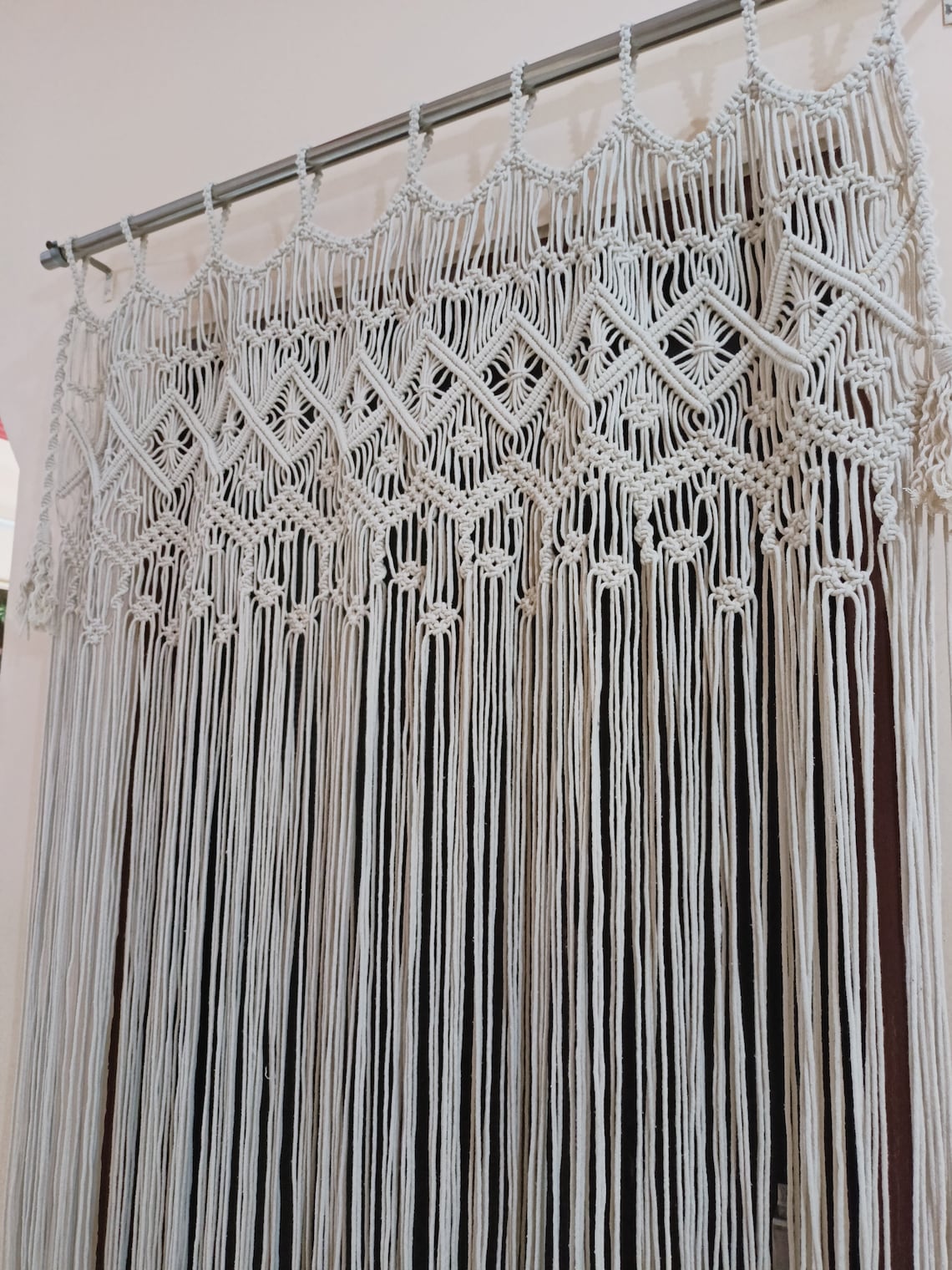 Macrame curtain Macrame door curtain Macrame backdrop | Etsy