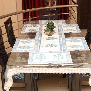 Tablecloth, Block Print Table Runner, Placemats, Table Runner ...
