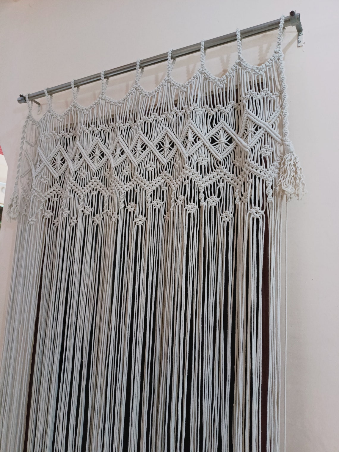 Macrame Curtain Macrame Door Curtain Macrame Backdrop - Etsy