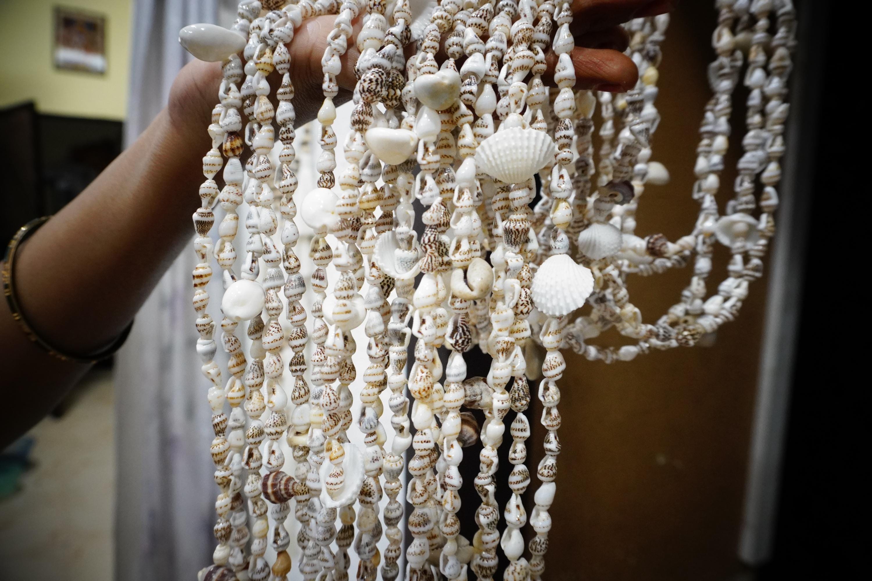 Handmade Beaded Sea Shell Door Curtain: Beachy Boho Decor - Etsy