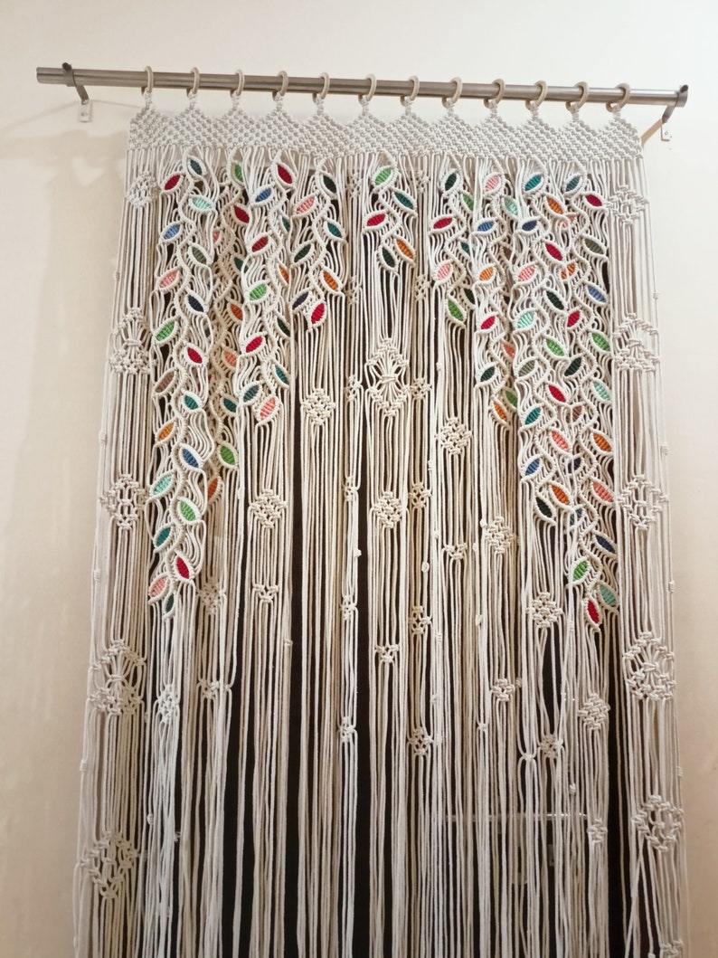 Macrame Curtain Macrame Door Curtain Macrame Backdrop - Etsy