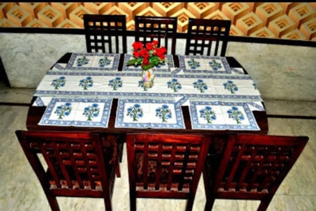 Tablecloth, Block Print Table Runner, Placemats, Table Runner ...