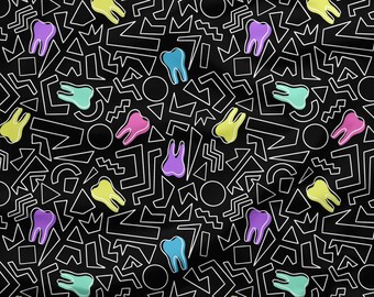 Diamond Teeth Fabric Teeth and Diamonds by Magic Circle - Etsy