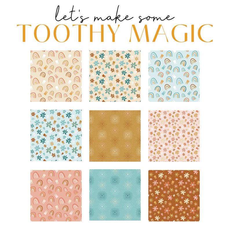 TOOTH FABRIC small Print Dental Fabric, Dental Art, Teeth Print, Tooth ...