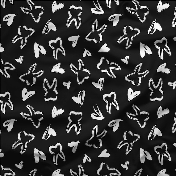 TOOTH FABRIC large Print Dental Cotton Fabric Dentist - Etsy