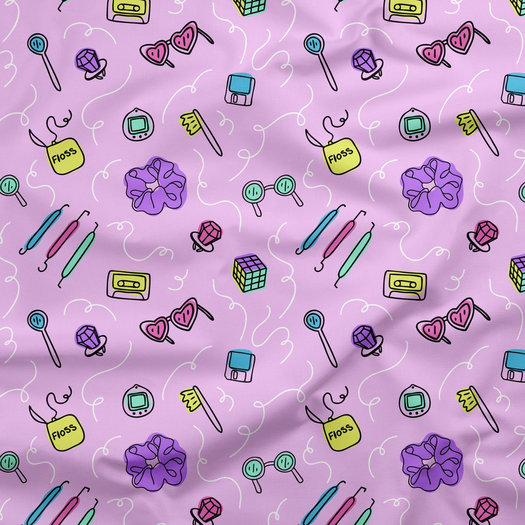 DENTAL THINGS Fabric in Pink | Dental Tools, Dentist Fabric, Dental ...