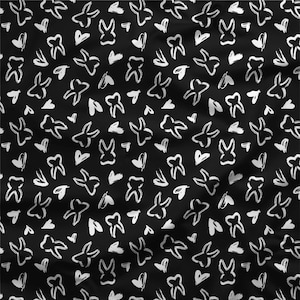 TOOTH FABRIC small Print Dental Fabric, Dental Art, Teeth Print, Tooth ...
