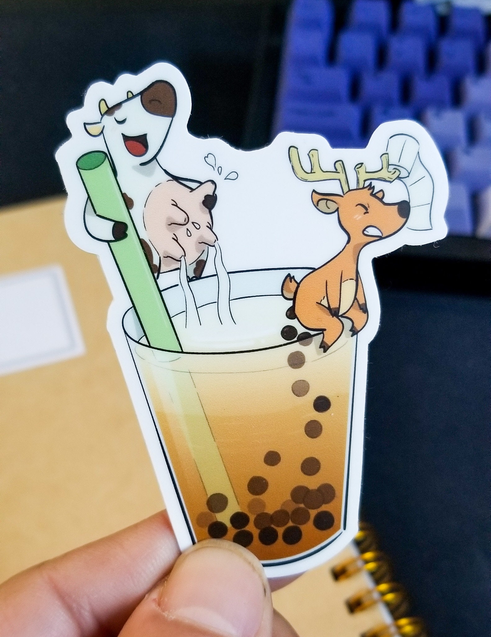 Boba Milk Tea Sticker | "the Secret of Boba" | Cute Kawaii Animals - Etsy