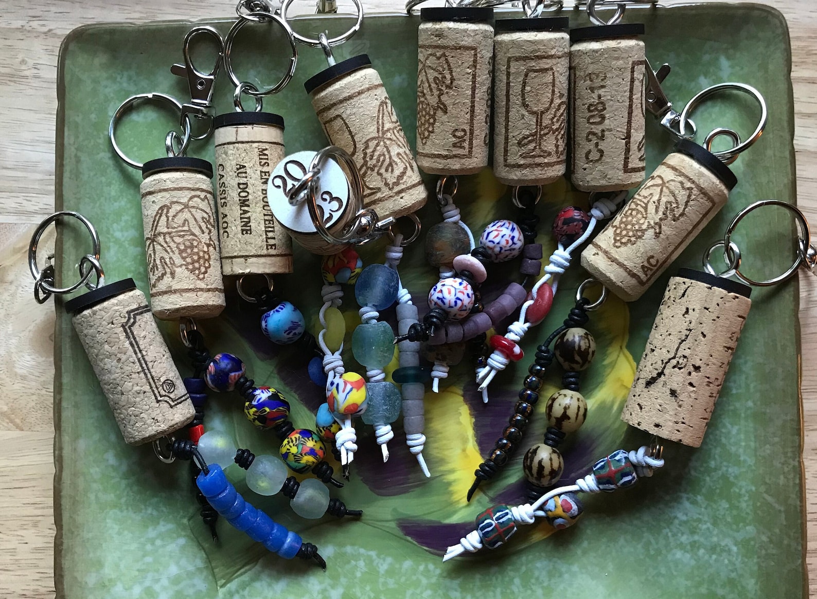 WINE CORK KEYCHAINS - Etsy