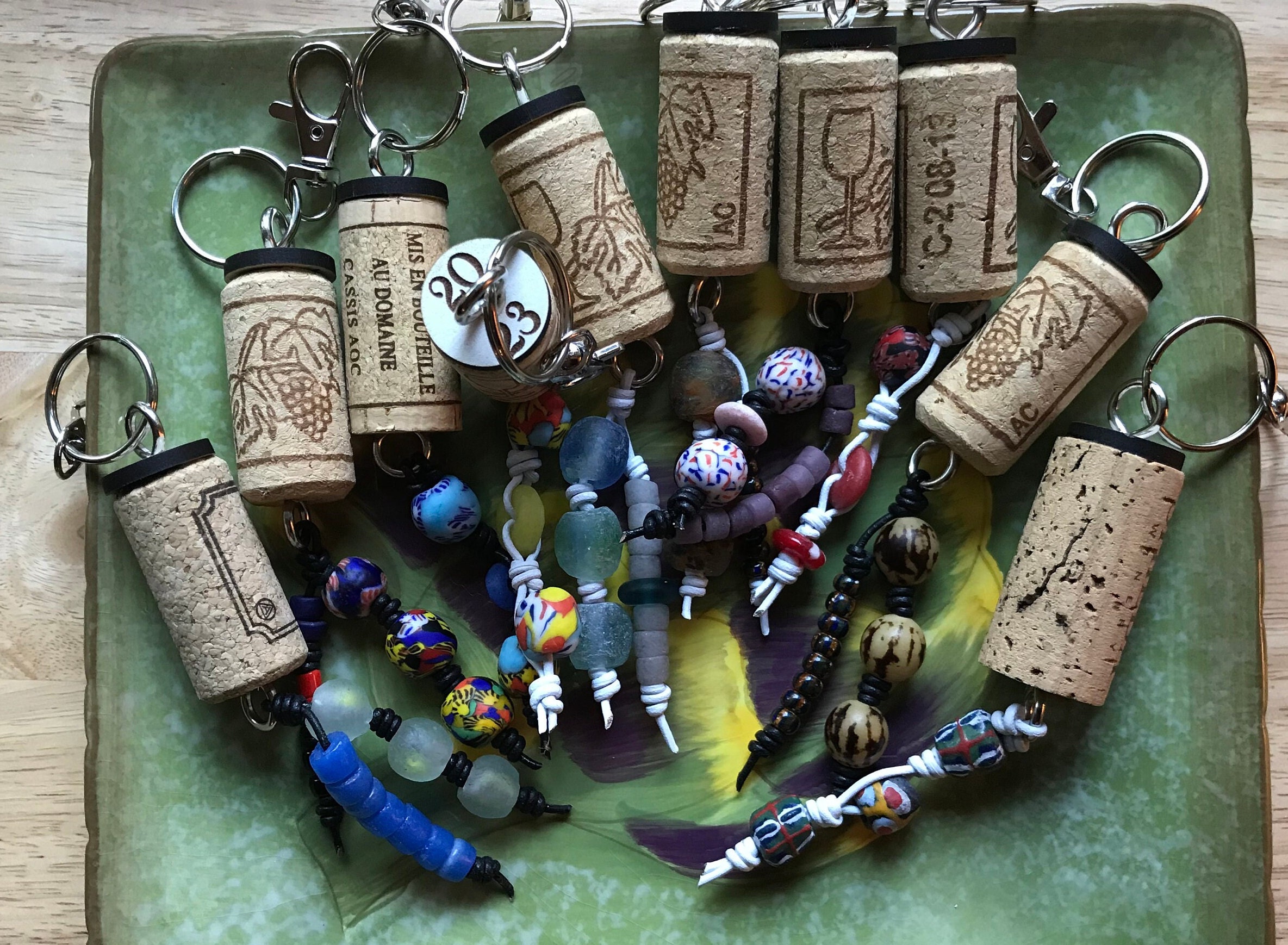 WINE CORK KEYCHAINS - Etsy
