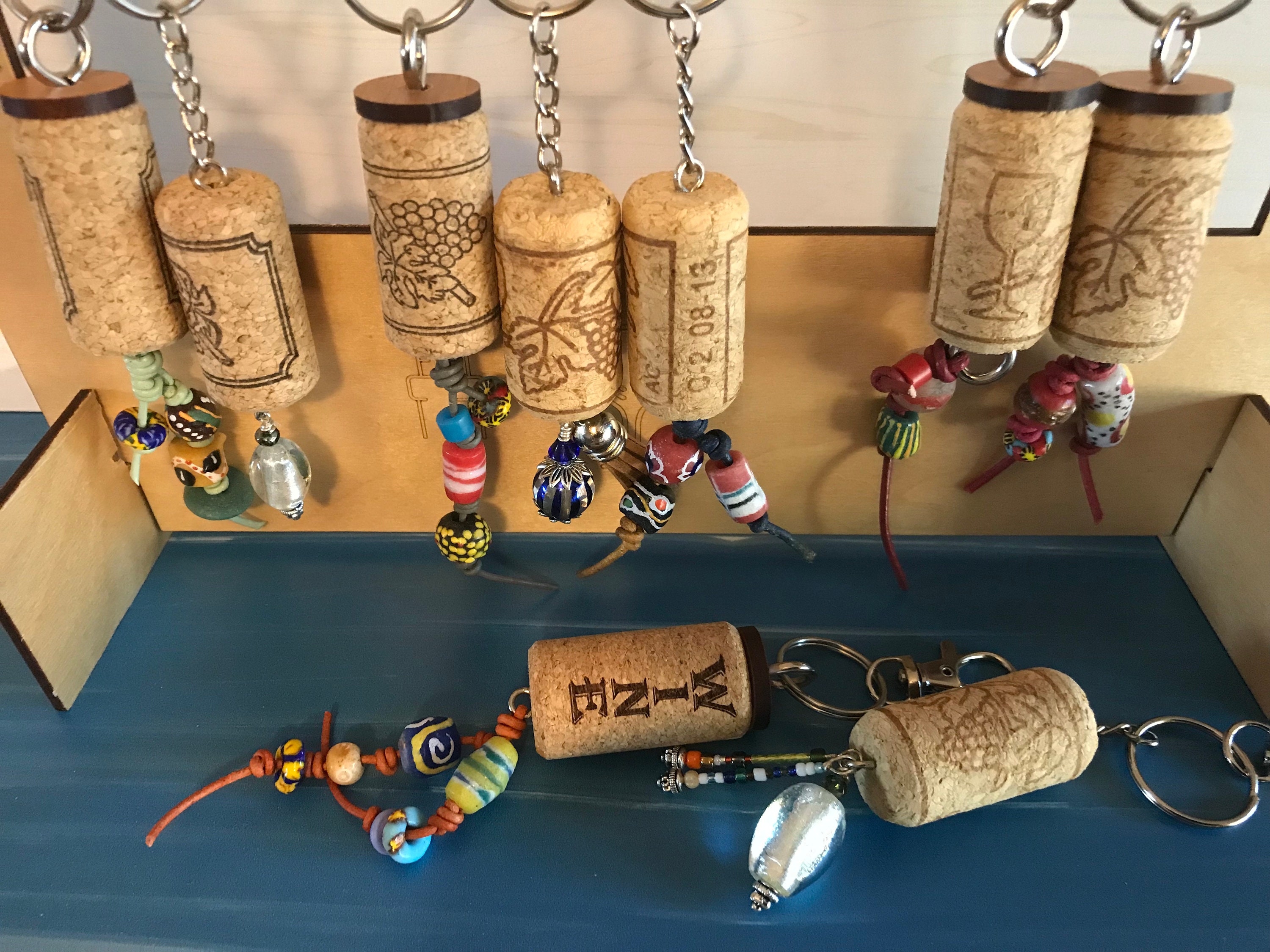 WINE CORK KEYCHAINS - Etsy