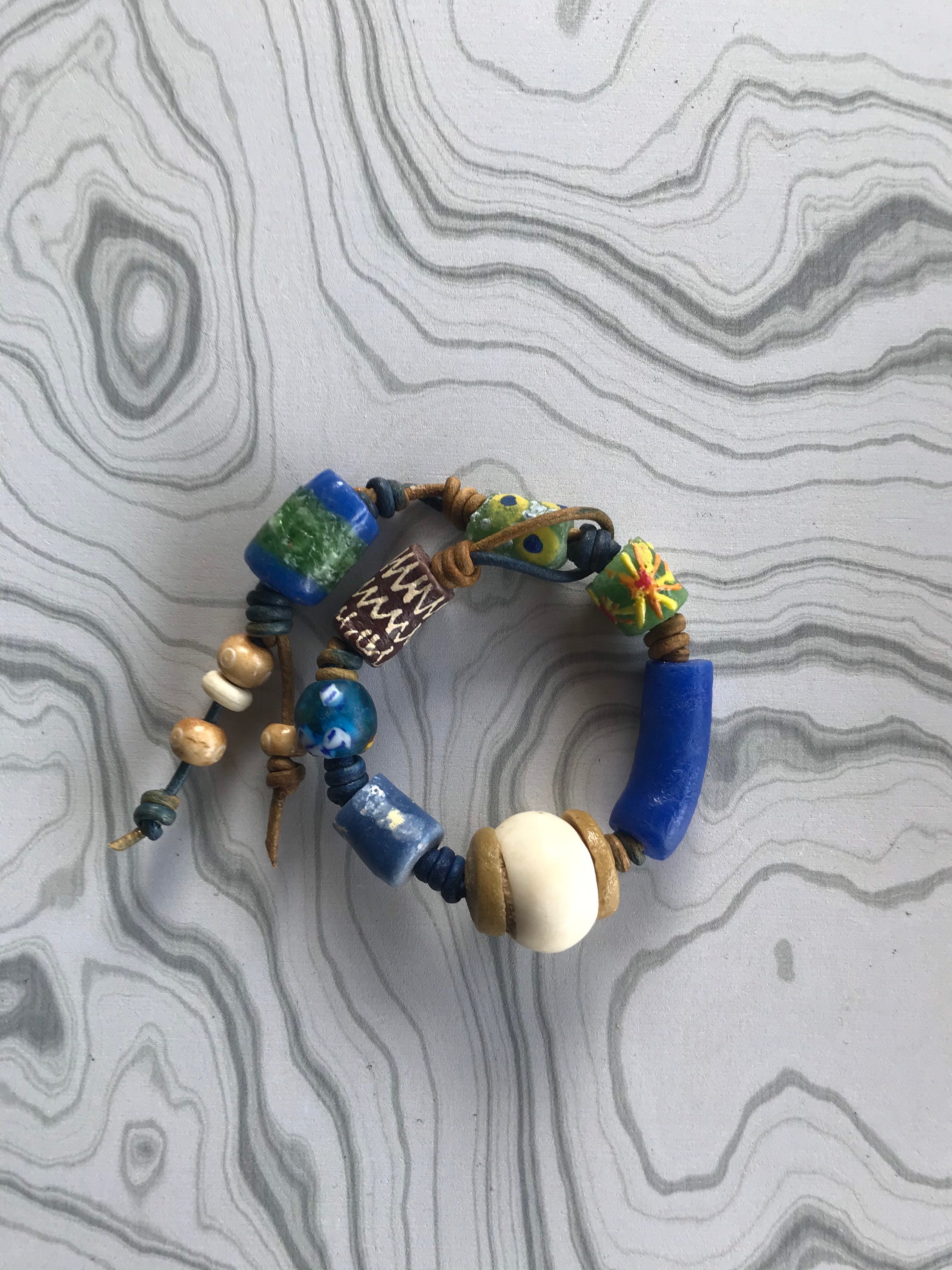 Leather Cord Tribal Bracelet - Etsy