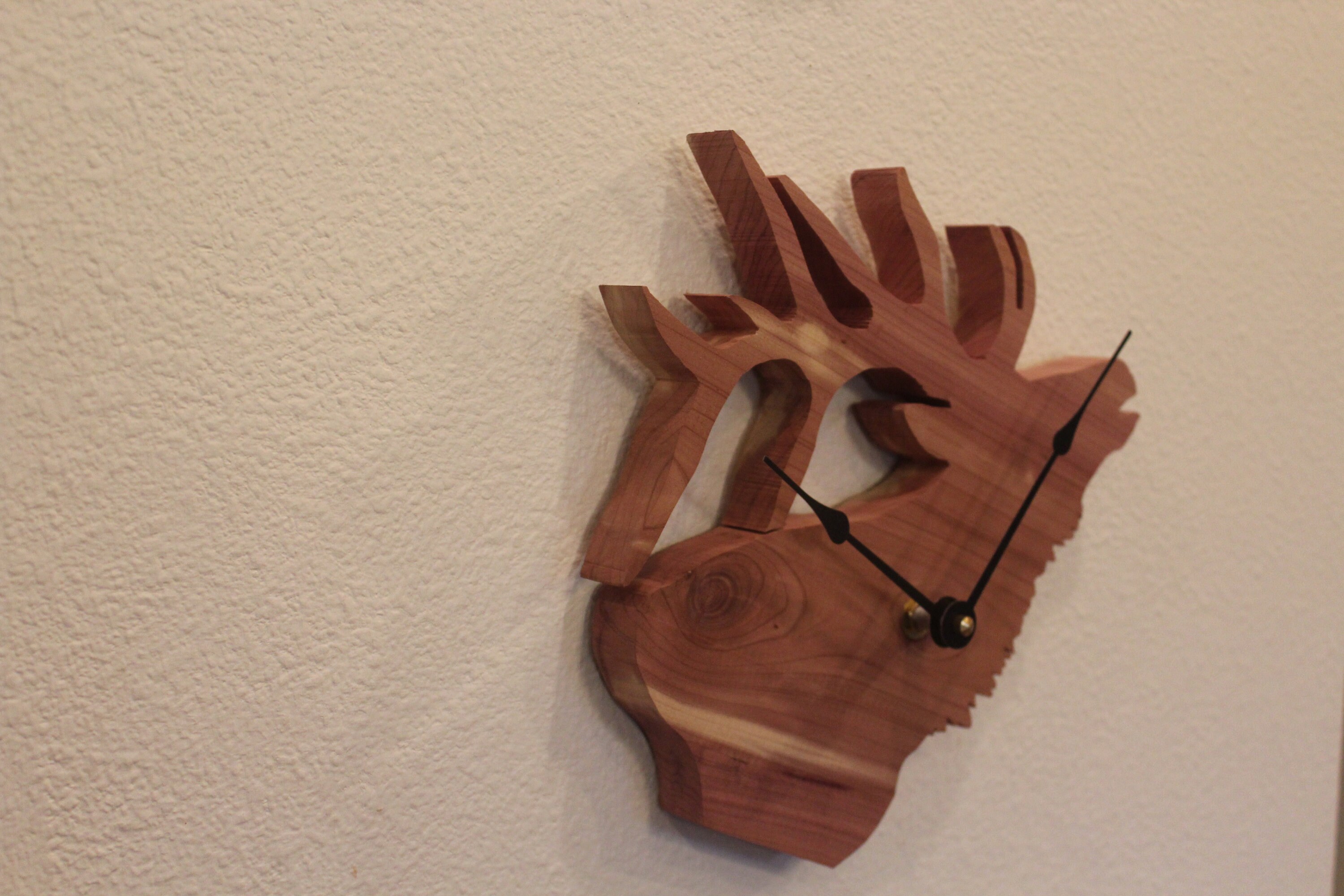 Elk Clock in Aromatic Cedar Wood - Etsy