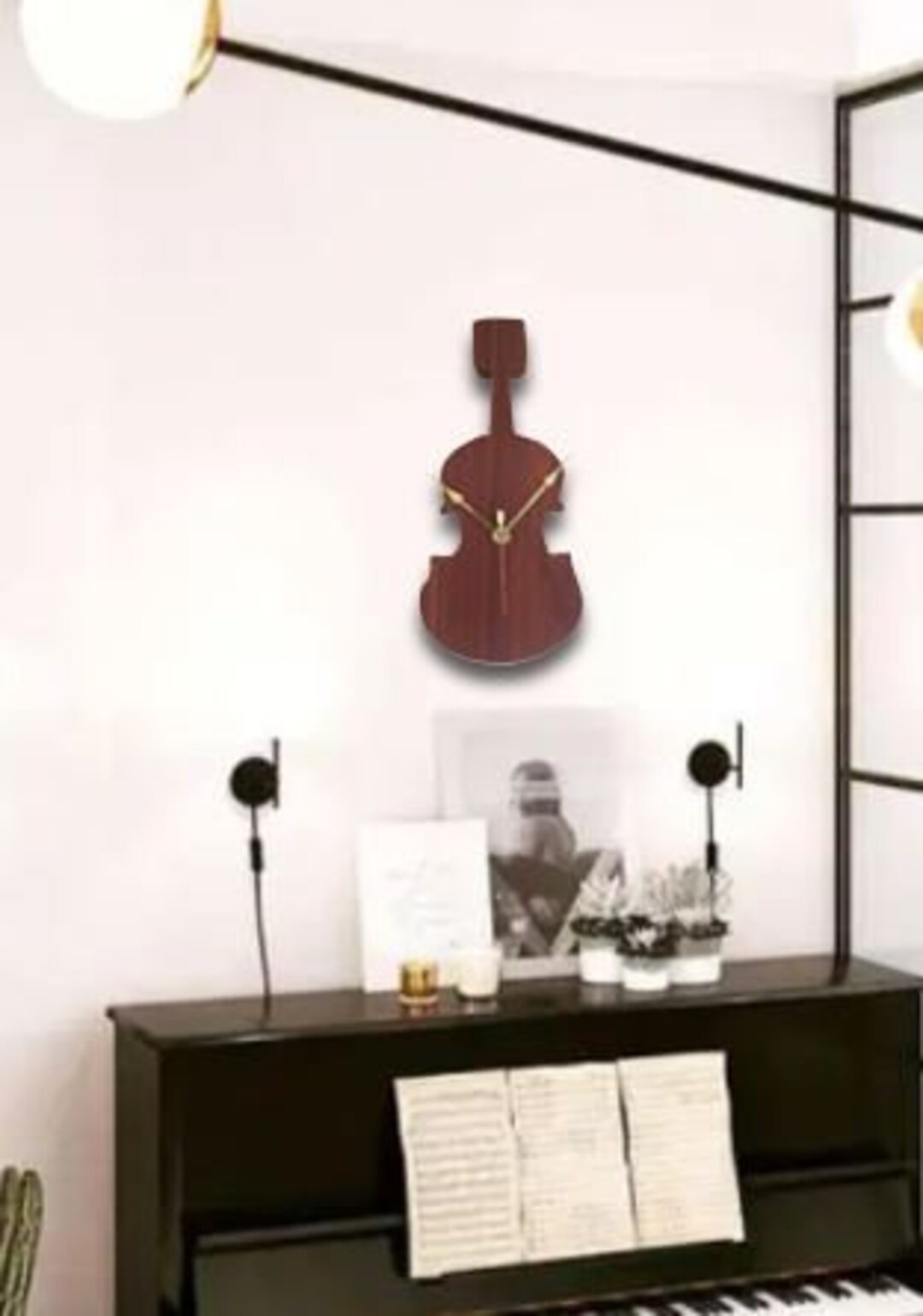 A Violin Wall Clock - Etsy