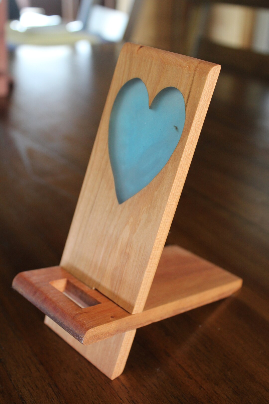 Cell Phone Holder Blue Heart / Smart Phone Holder / Zoom Stand ...