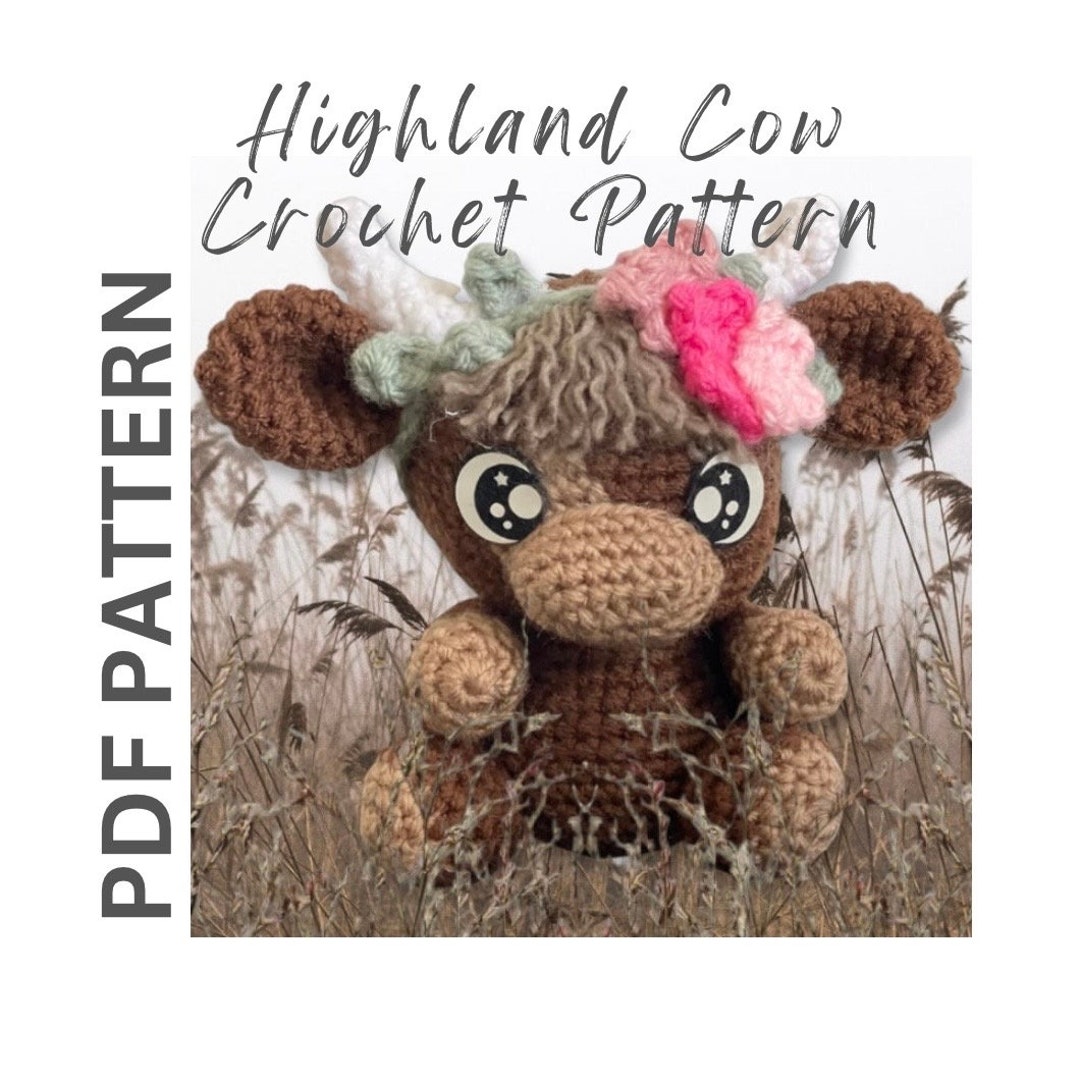 Highland Cow Crochet Pattern, Crochet Cow Pattern, Intermediate Crochet ...