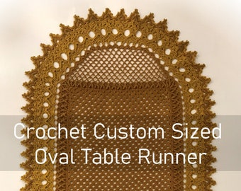 Oval Crochet Table Runner Pattern - Etsy