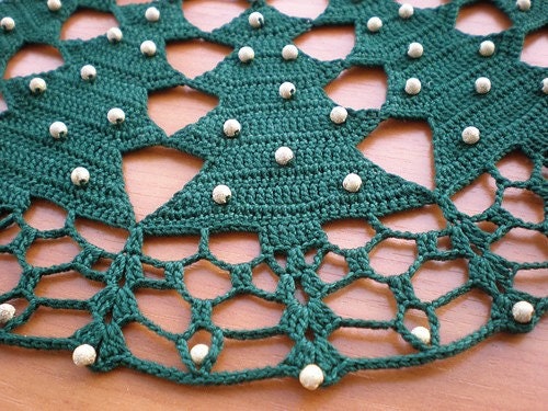 Crochet Christmas Tree Doily Written Script Chart Pattern - Etsy