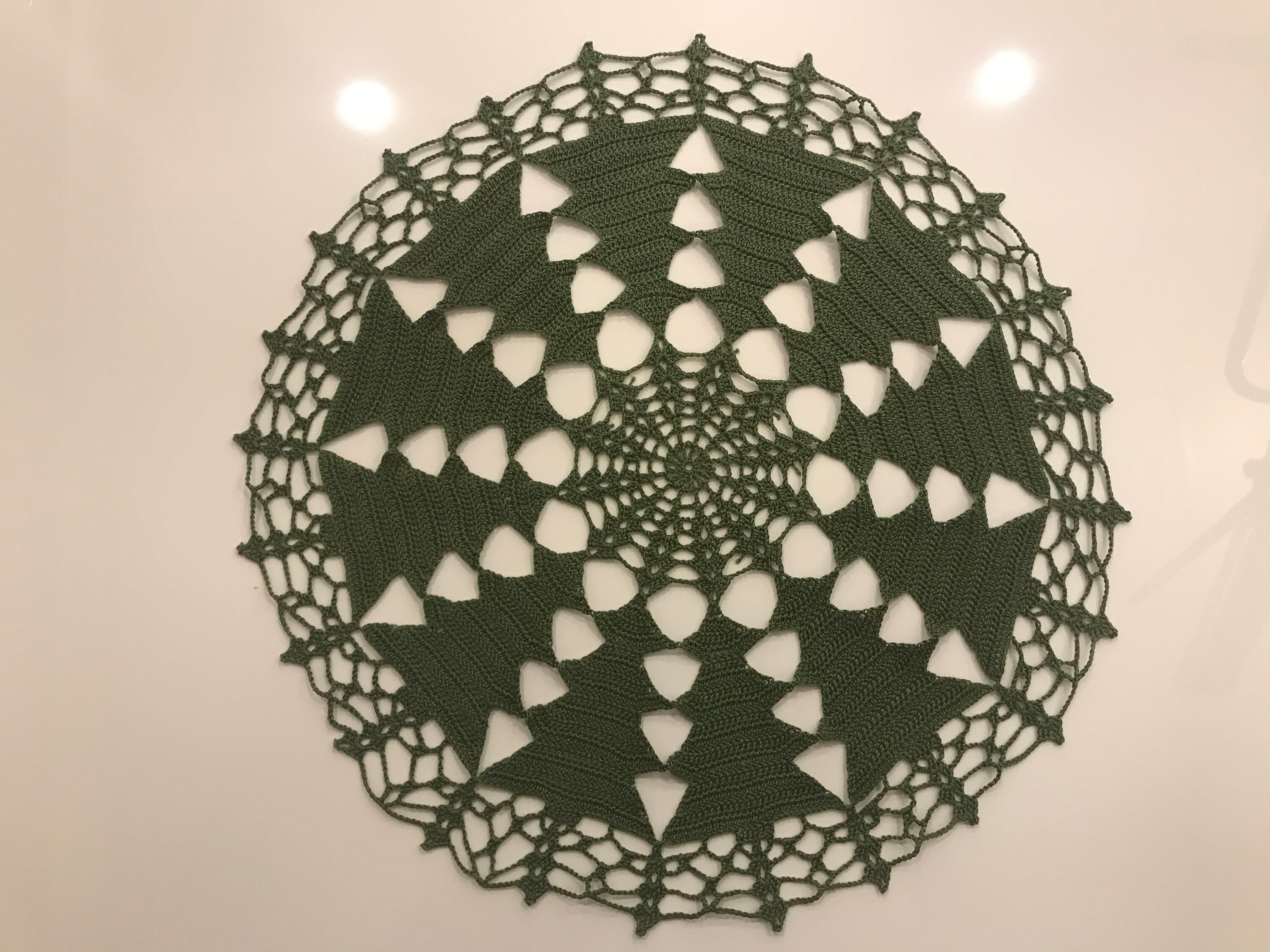 Crochet Christmas Tree Doily Written Script Chart Pattern - Etsy