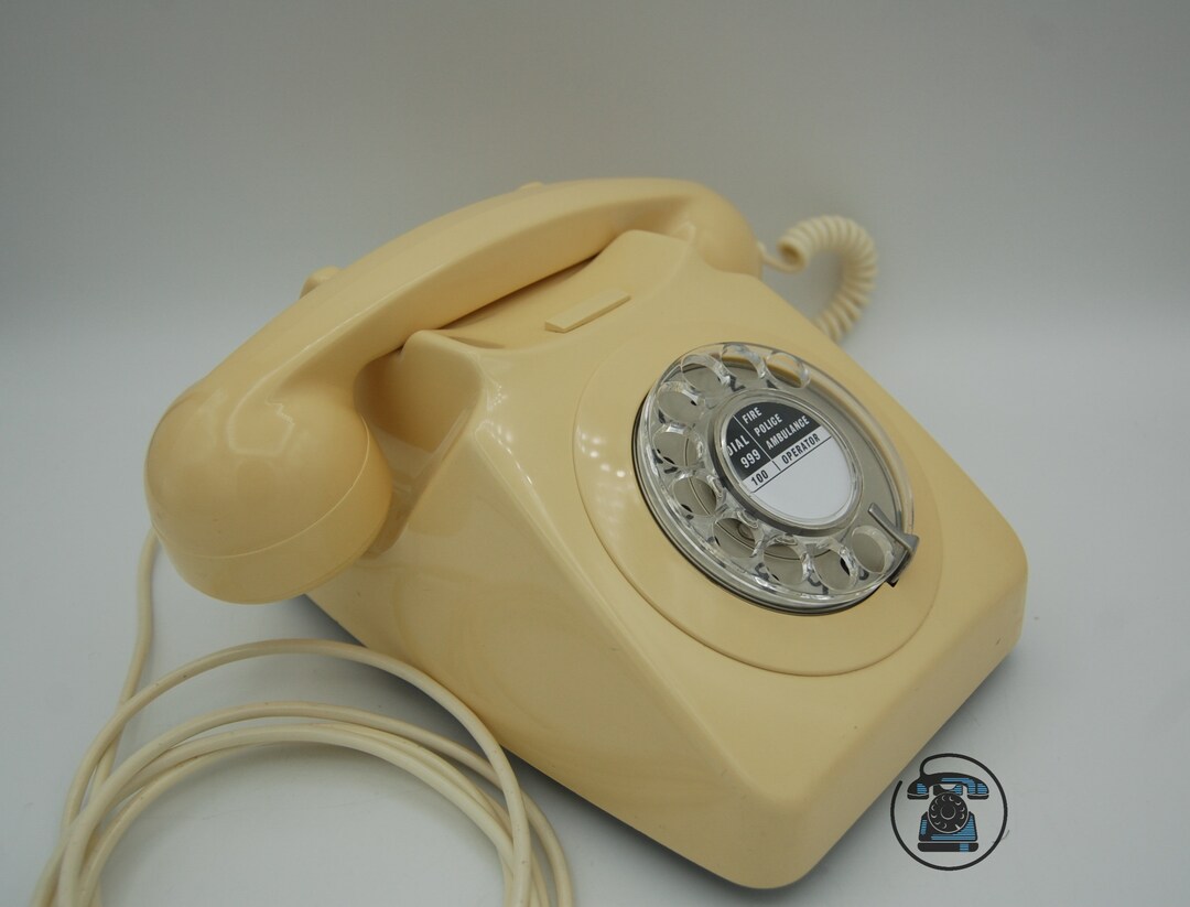 1960s GPO 746 RETRO Rotary Vintage Telephone in Ivory / Cream ORIGINAL ...