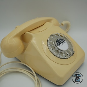 1960s GPO 746 RETRO Rotary Vintage Telephone in Ivory / Cream ORIGINAL ...