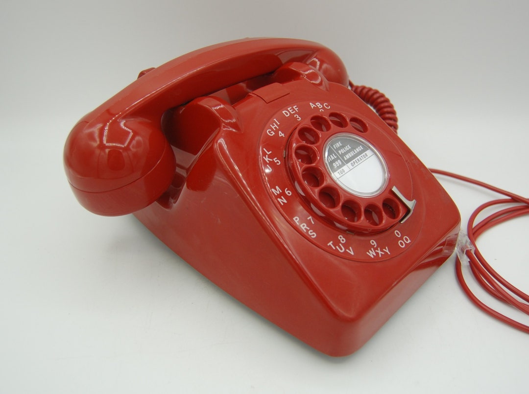 1950s GPO 706 RETRO Rotary Vintage Telephone ORIGINAL in Red - Etsy ...