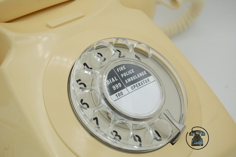 1960s GPO 746 RETRO Rotary Vintage Telephone in Ivory / Cream ORIGINAL ...