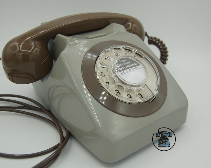 1960s GPO 746 RETRO Rotary Vintage Telephone in Two Tone Grey ORIGINAL ...