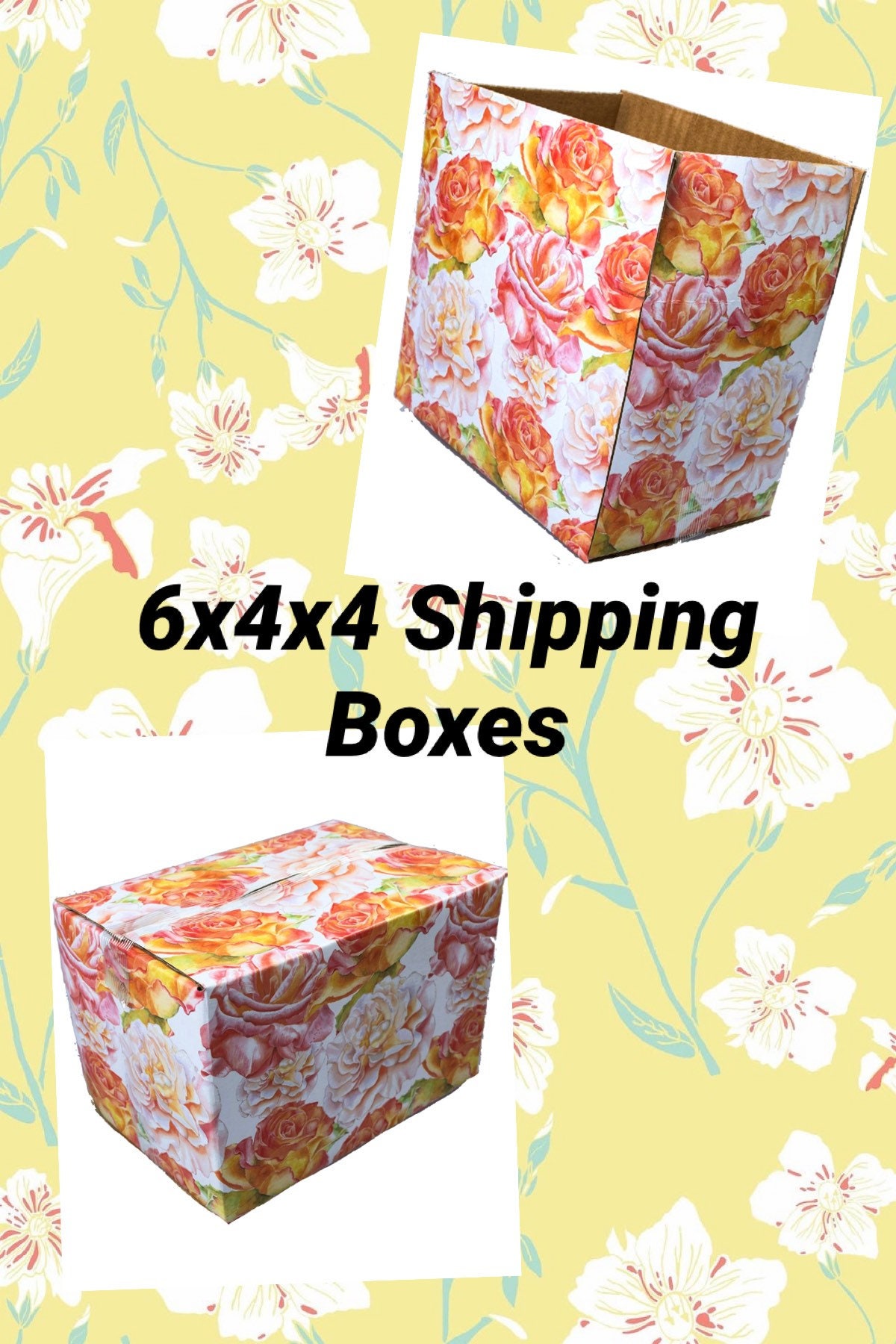 6x4x4 Floral shipping boxes | Etsy