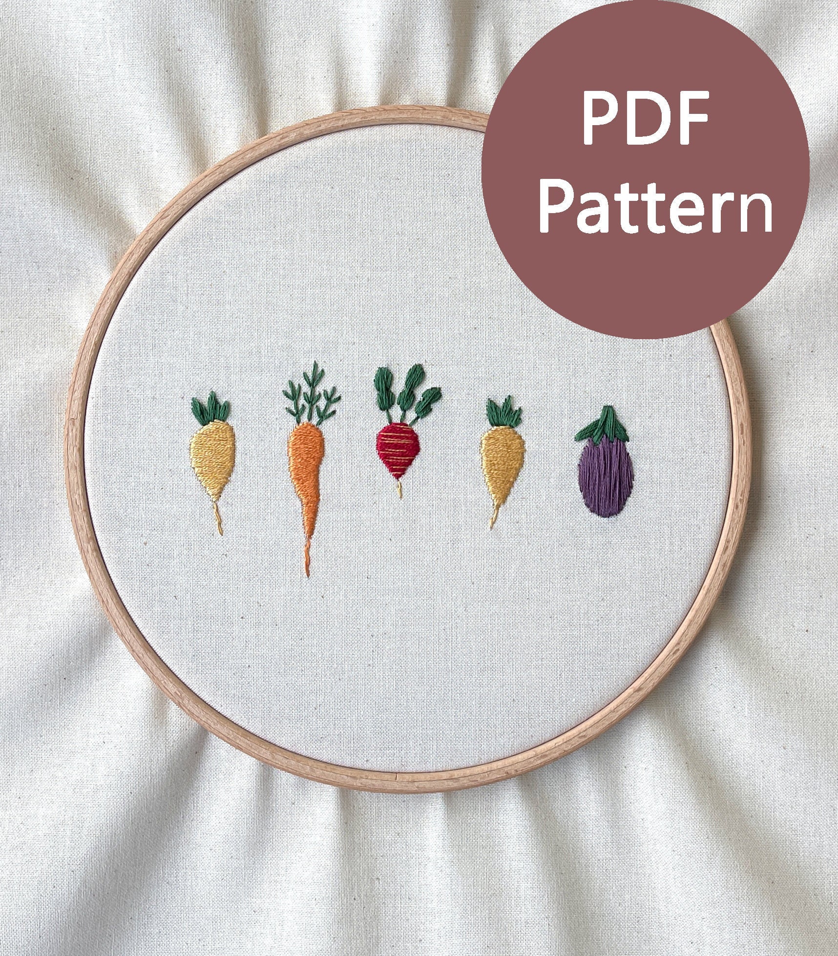 Vegetable Embroidery Pattern “veggies” for Jute Bags and More – PDF ...
