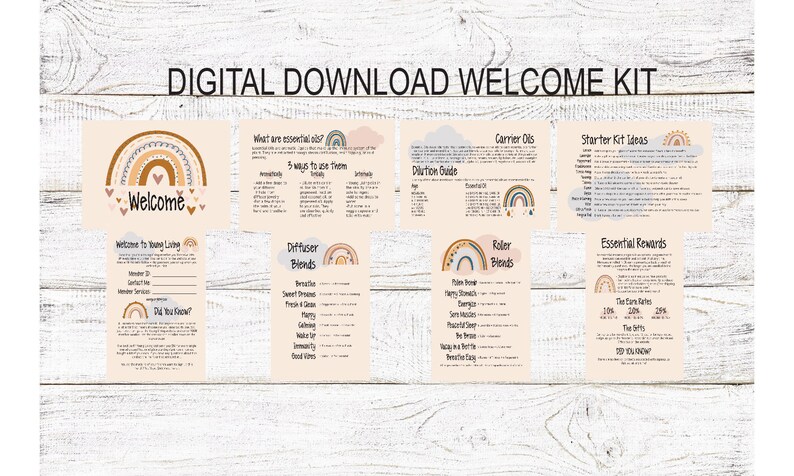 Download + Print | Welcome Kit | Boho Rainbow Collection | 4 X 6 ...