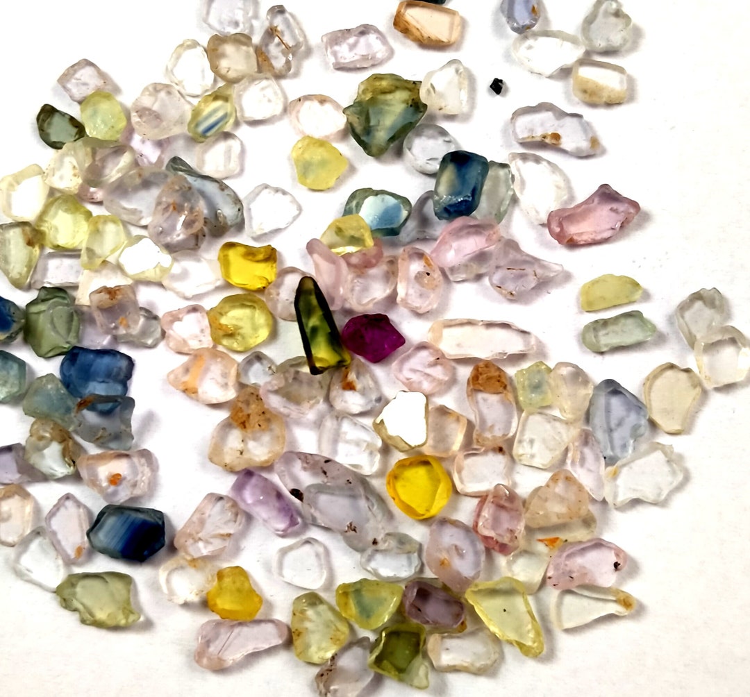 100% Natural Multi Sapphire Slice/ Multi Sapphire Gemstone/ Unique ...