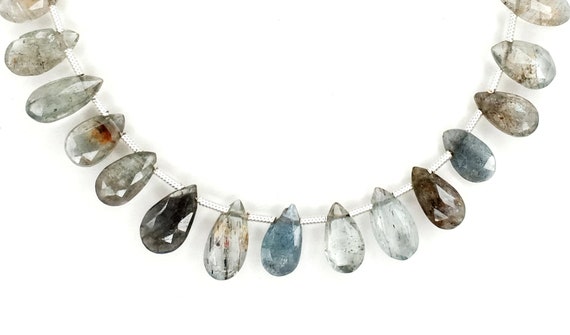 Moss Aqua Beads/Outstanding Moss Aqua Pear Shape Faceted Strand /4 ...