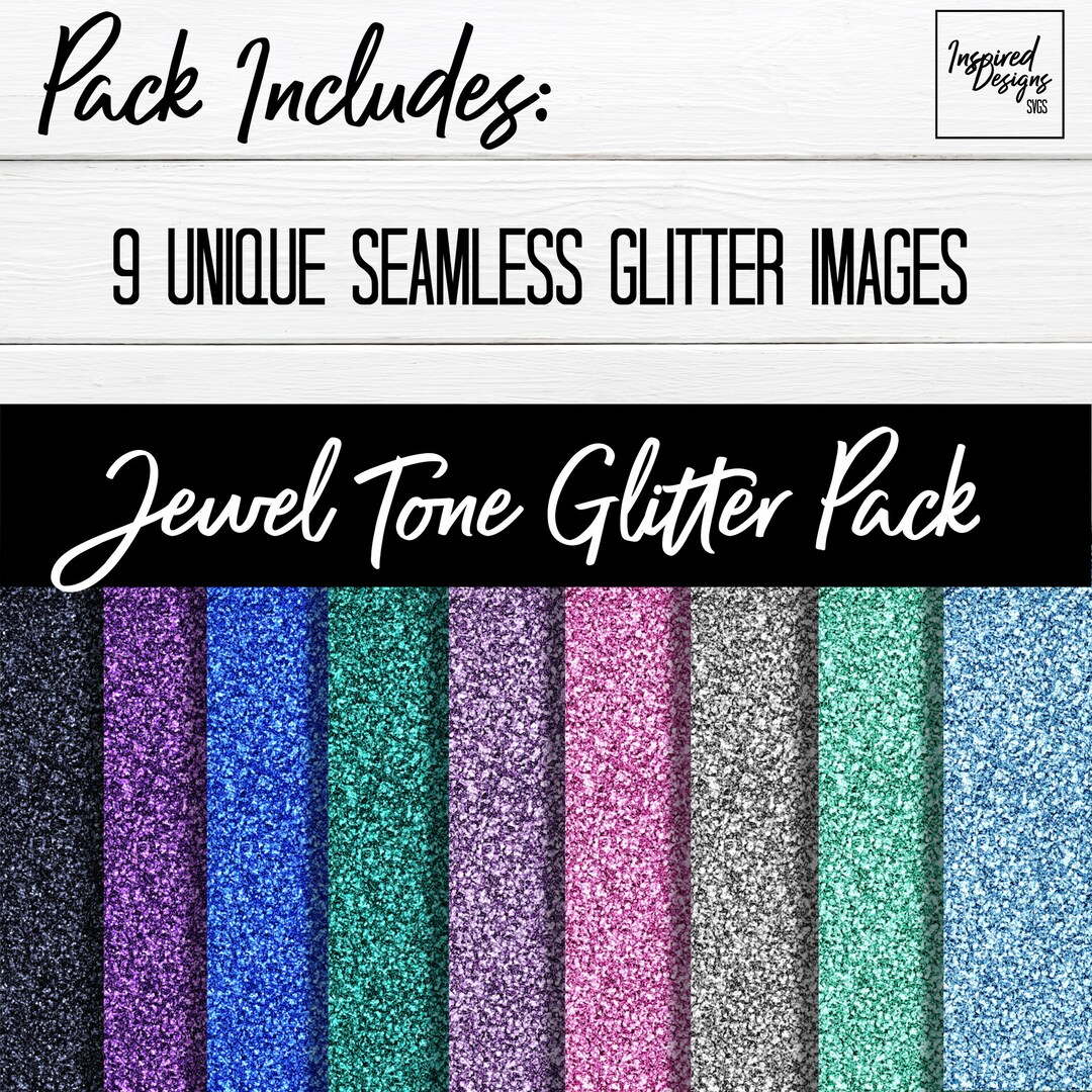 JEWEL TONE Glitter Pack Glitter Design Seamless Glitter - Etsy