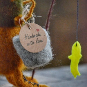 Needle Felted Fisherman Toy Cockroach Felted Cockroach With Rod Toy ...
