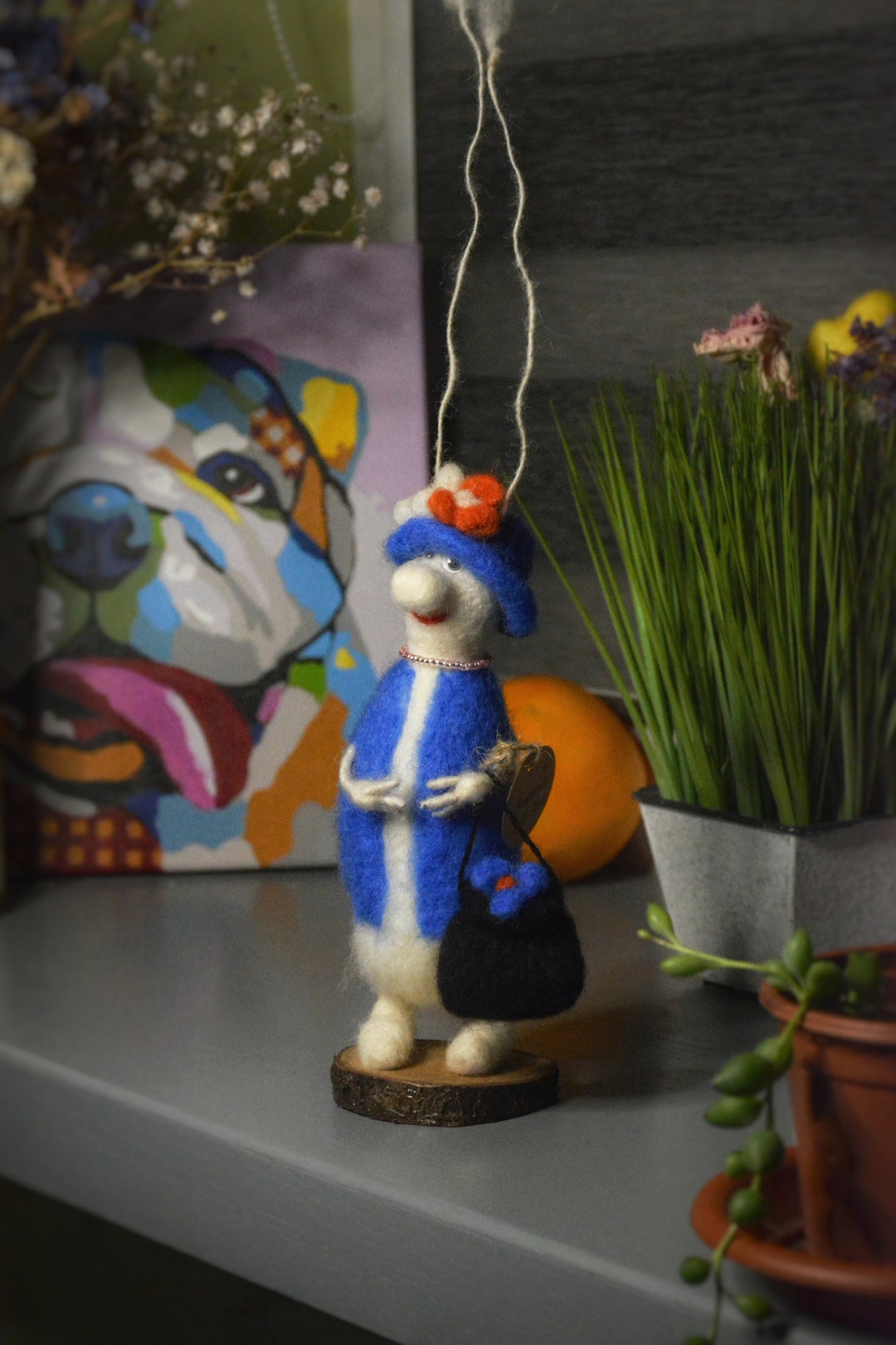 Adorable Blue Felt Cockroach Queen Plushie With Handbag: Perfect for ...