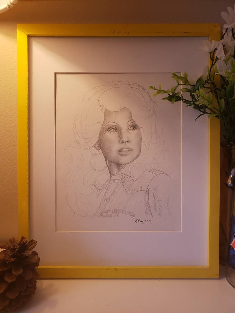 Dolly Parton Pencil Drawing - Etsy