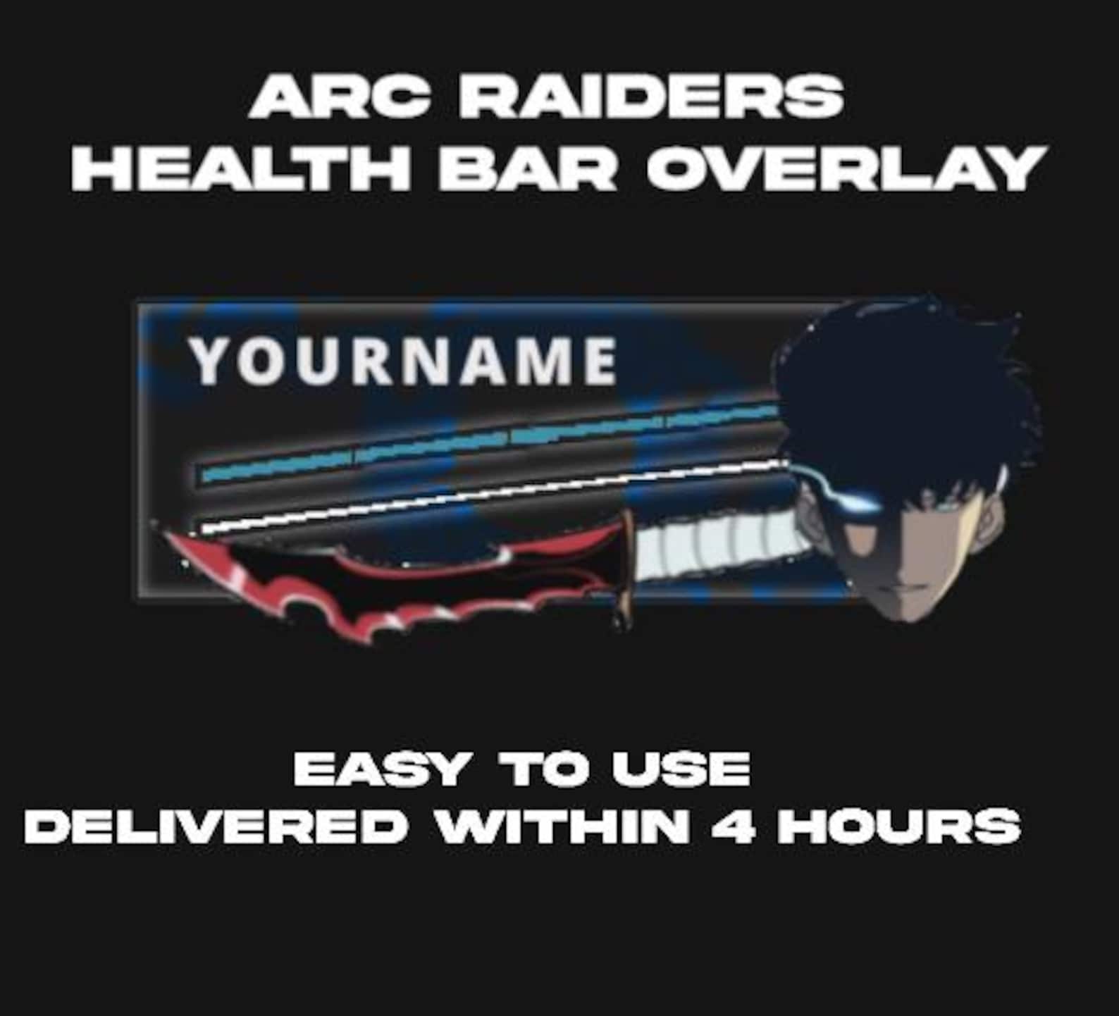 Arc Raiders Health Bar Overlay Sung Jin Woo Livestream Overlay (twitch ...