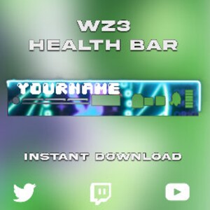 Animated Warzone 3 retro WZ3 Health Bar for Live Streaming Twitch ...