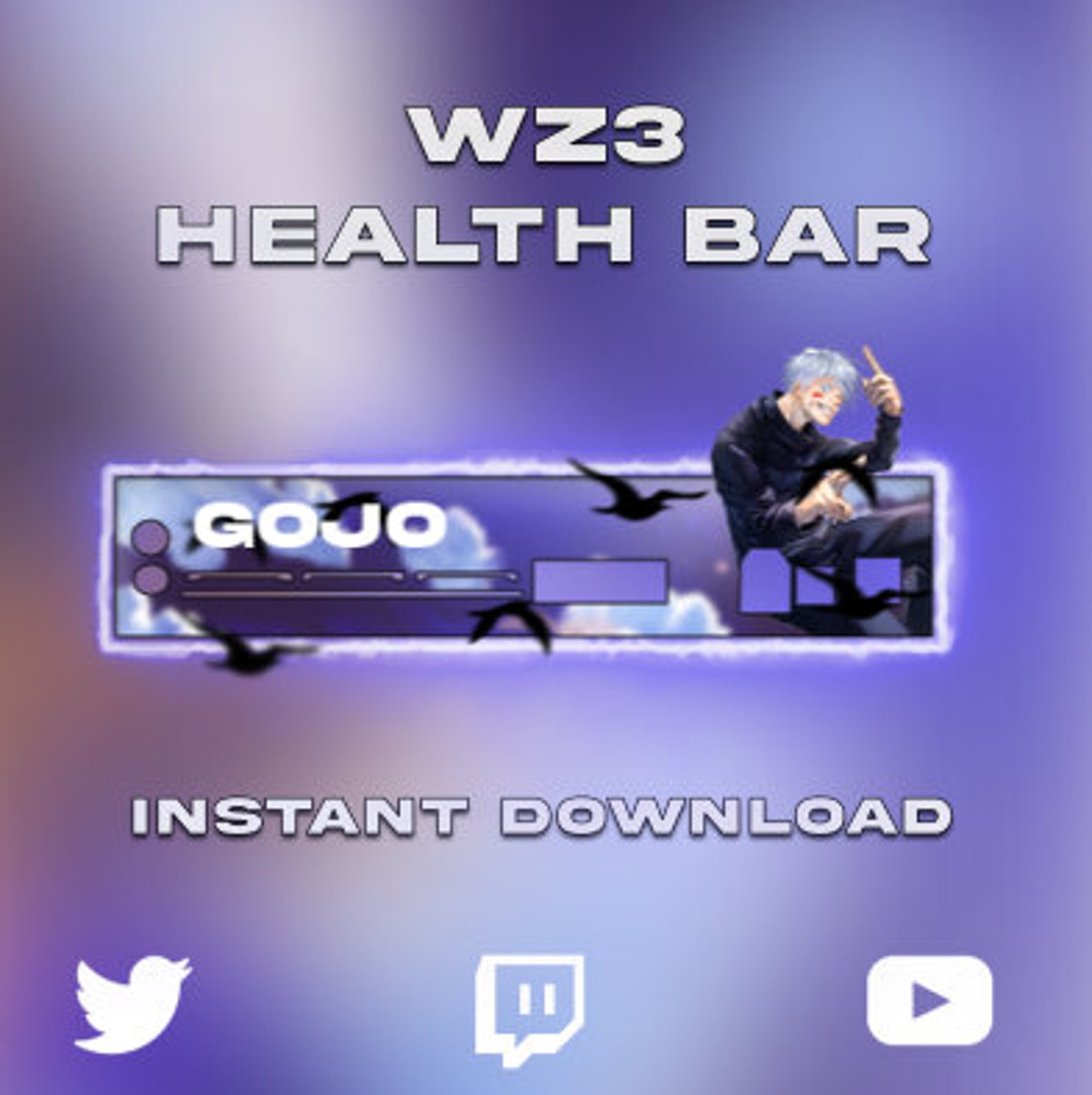 Animated Warzone 3 WZ3 Health Bar for Livestreaming Twitch, Youtube ...