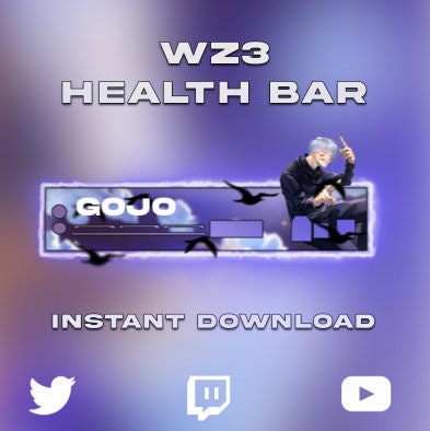 Animated Warzone 3 WZ3 Health Bar for Livestreaming Twitch, Youtube ...