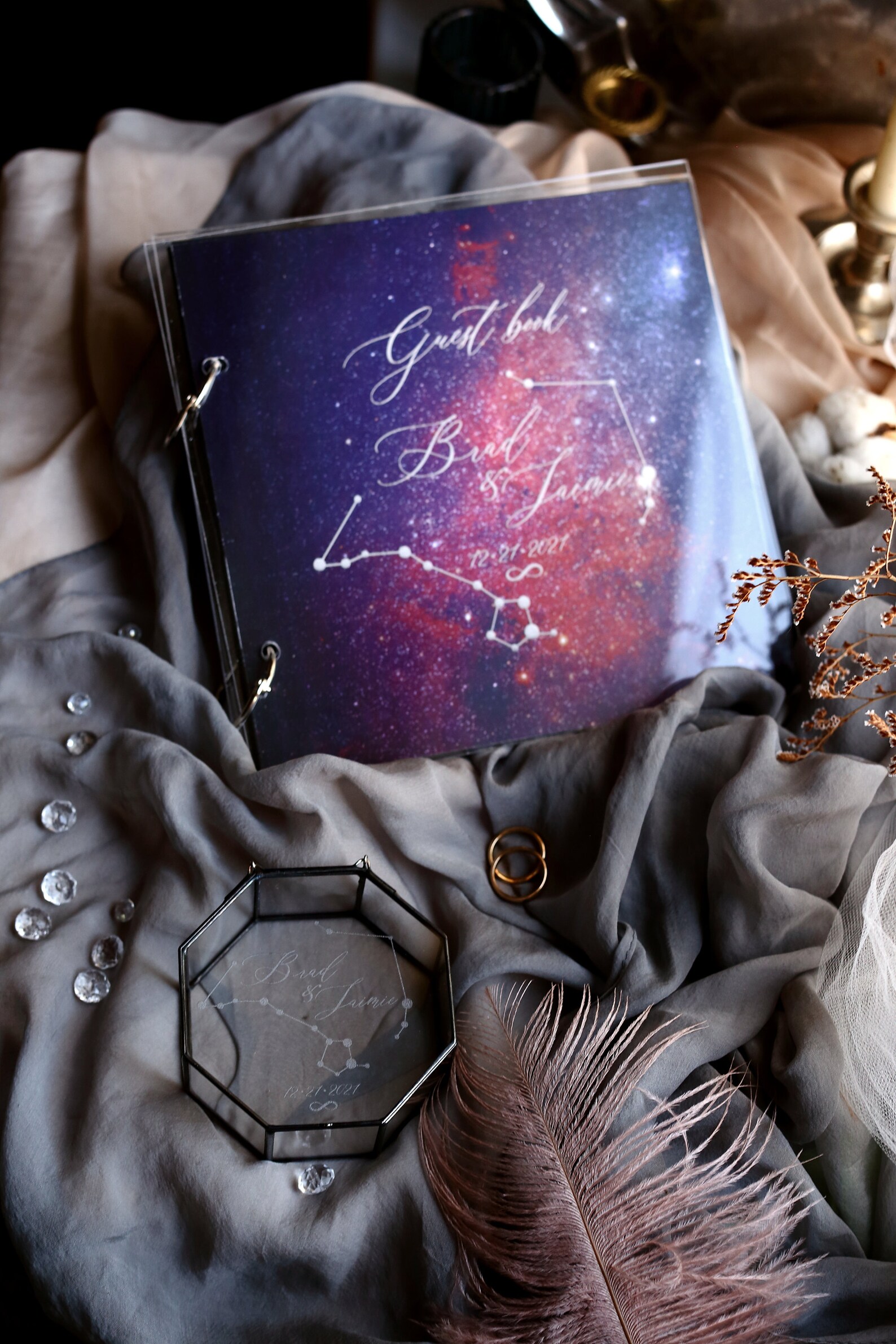 Your Constellations Wedding Ring Box Personalized Engagement - Etsy