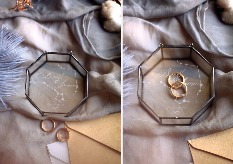 Your Constellations Wedding Ring Box Personalized Engagement - Etsy