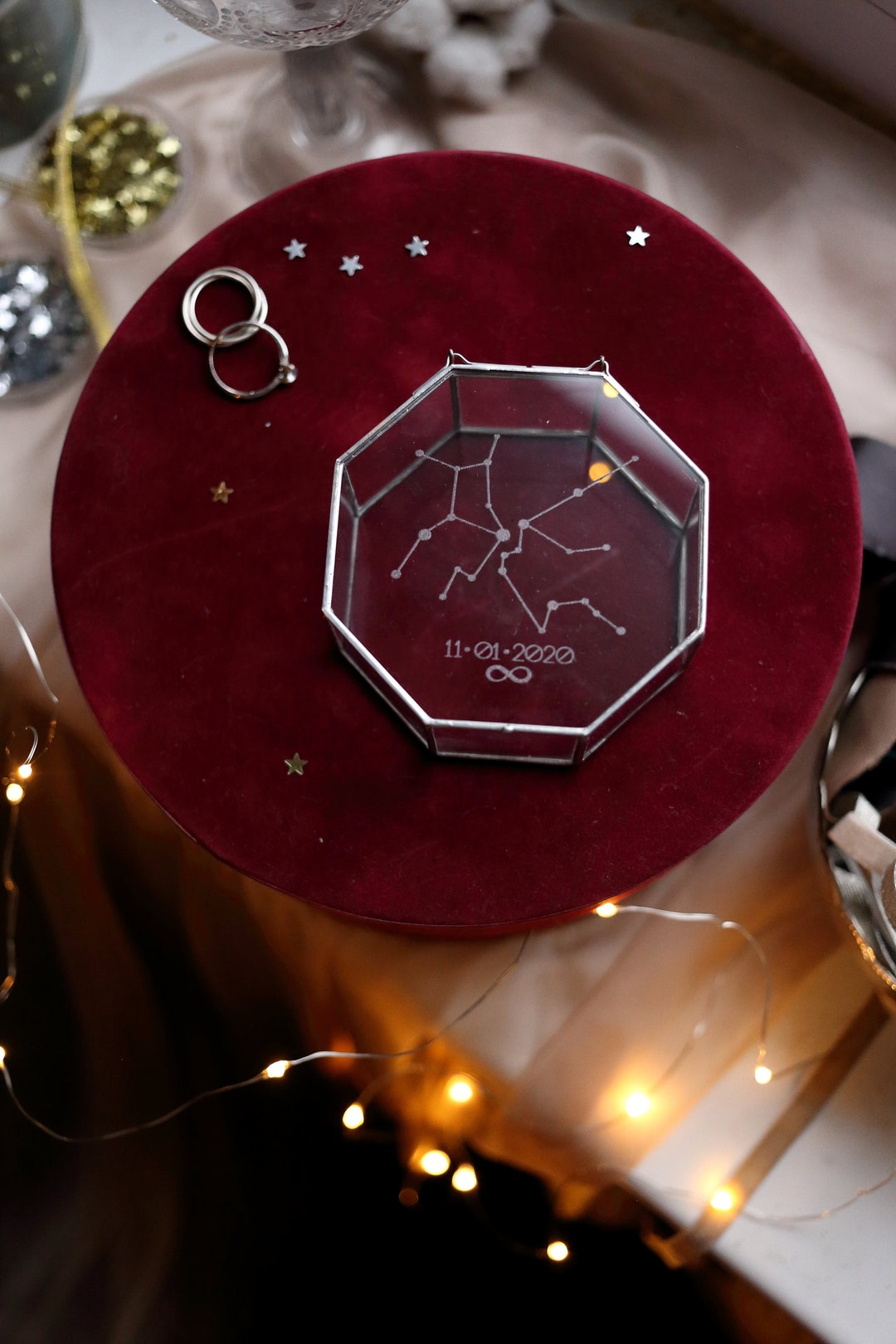 Your Constellations Wedding Ring Box, Personalized Engagement Box ...