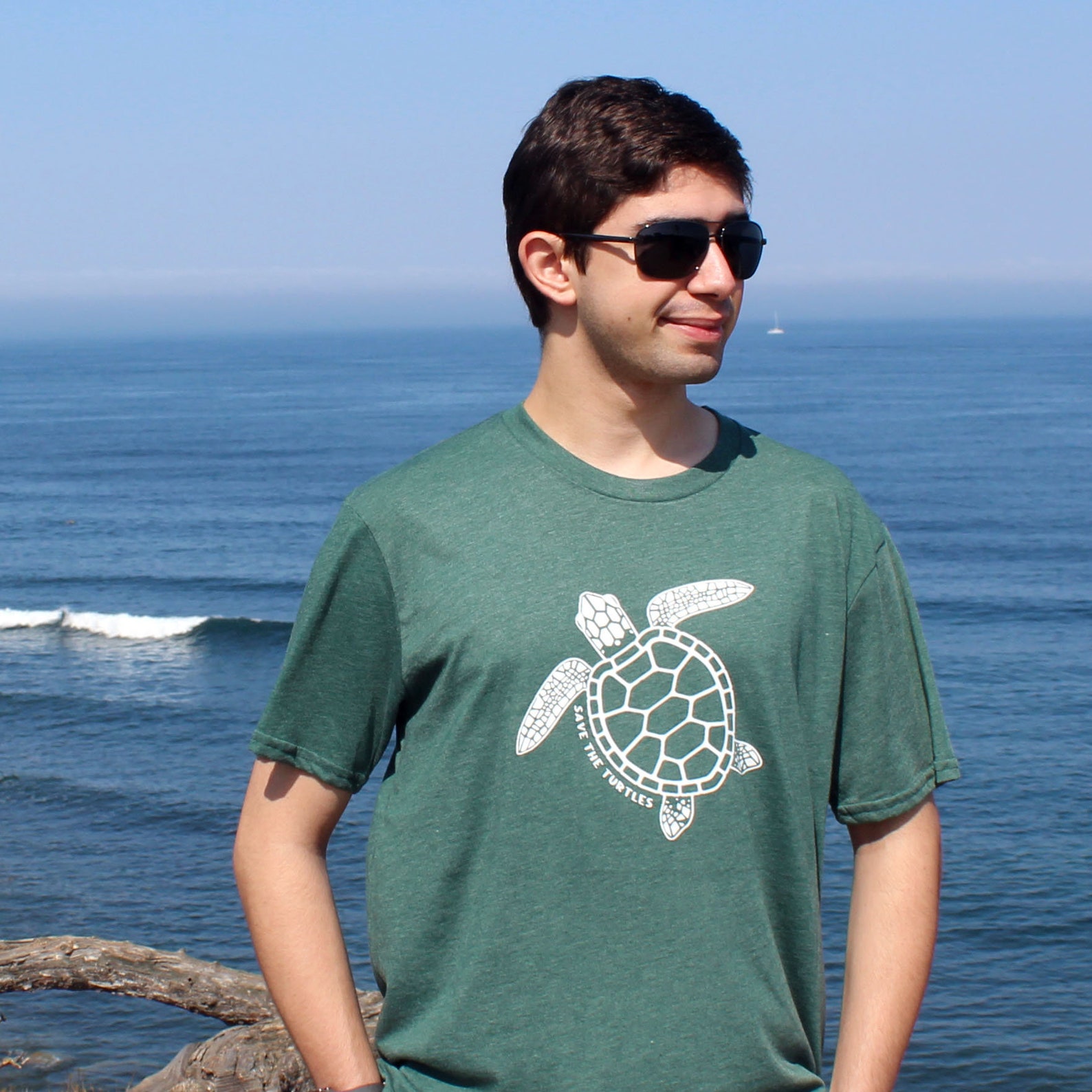 ECO Friendly Sea Turtle Graphic Tee T Shirt Organic Cotton & | Etsy