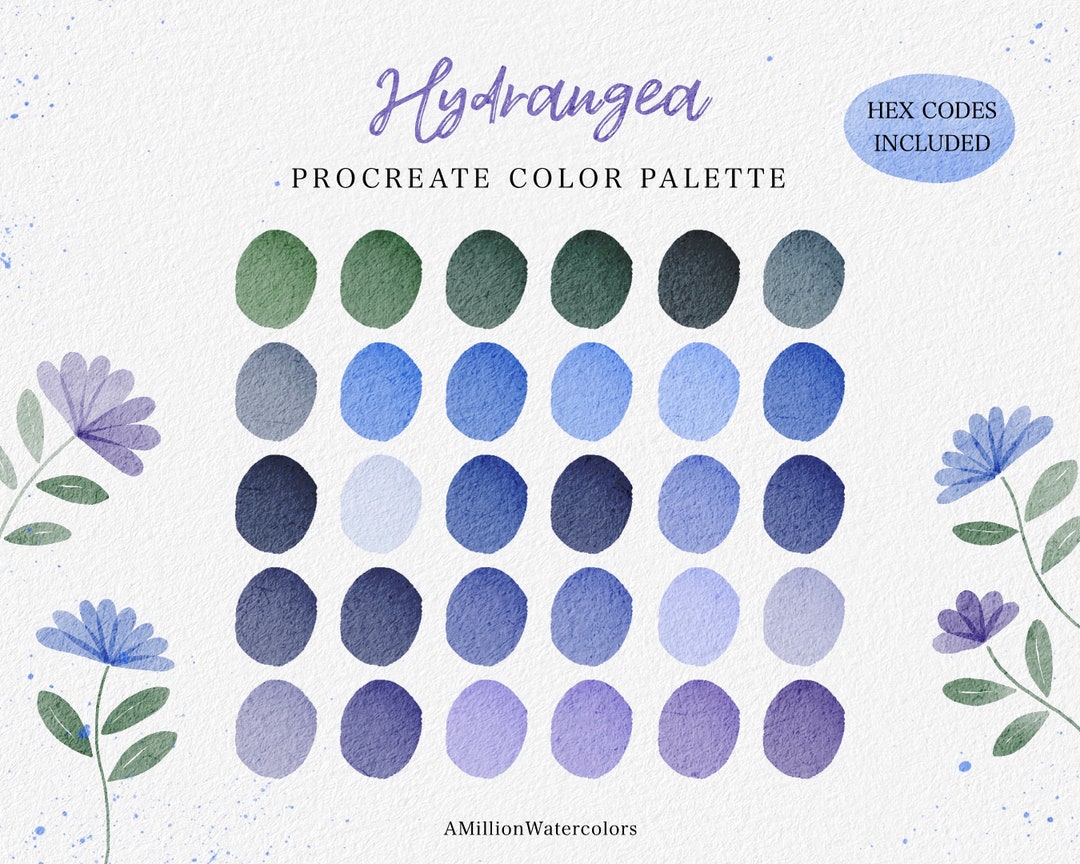 Procreate Color Palette Purple Procreate Palette Download Blue Shades ...