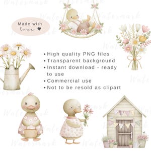 Silly Goose Clipart Spring Vintage Cottagecore Whimsical Cute ...