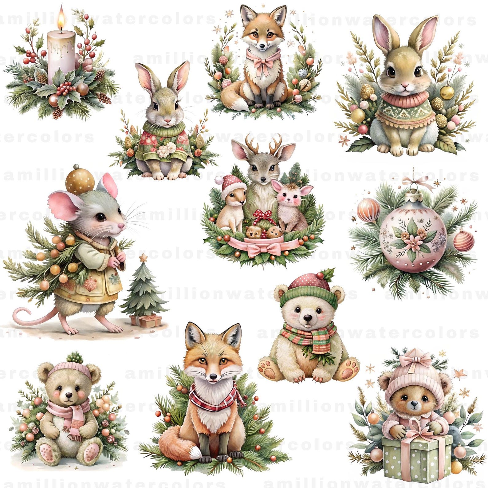 Christmas Clipart, Christmas Winter Clip Art, Winter Clipart, Christmas ...