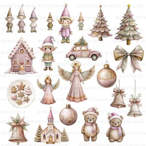 Winter Clipart, Christmas Watercolor Clip Art, Christmas Clipart ...